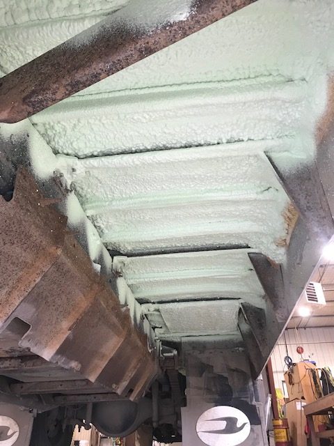 School Bus Spray Foam Application | Insul Foam Services Calgary | Spray ...